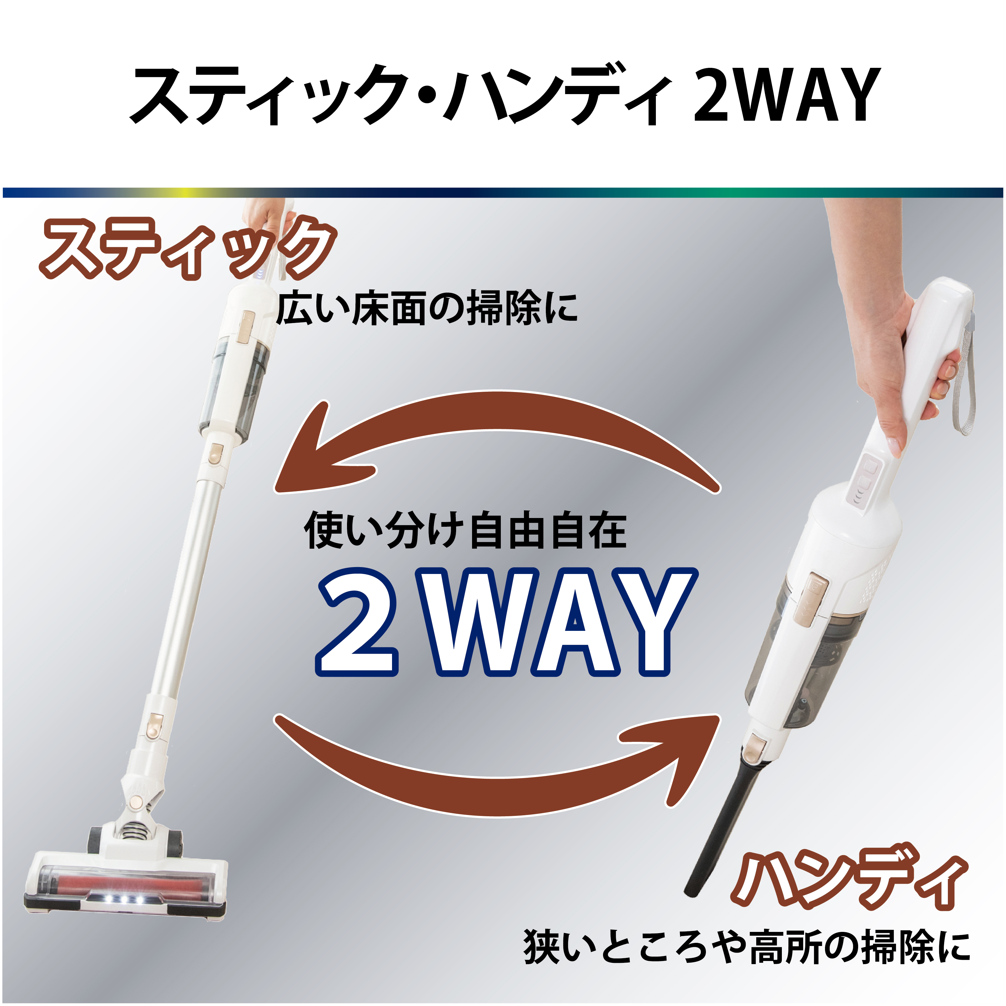 軽量スティッククリーナー NCI-BR04-W パールホワイト [サイクロン式 /コードレス /スティック・ハンディ2WAY]【数量限定品】｜の通販はソフマップ[sofmap]